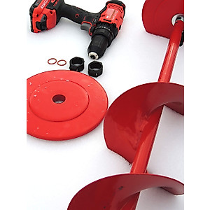 Ice Fishing Auger Stopper Disc- Prevent Auger Blade from Slipping Beneath The Ice- for use with Cordless 20volt Lithium Battery Powered Drills (9", Auger Stopper Disc)