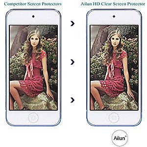 Ailun Screen Protector for iPod Touch 7/6/5 Curved Edge Tempered Glass 3Pack Compatible with iPod Touch 7th Generation 2019 Released 6th Generation 2015 Released 5th Generation Case Friendly