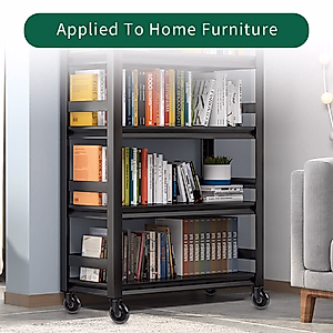 8T8 3" Office Chair Caster Wheels Heavy Duty, Set of 5, 3/8"-16x1" (Not Metric M10), Threaded Stem Casters with Nylon Nuts, Replacement PU Rubber Wheels, Safe for Hardwood Tile Floors