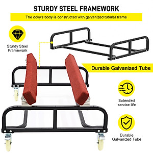 Watercraft PWC Dolly,Jet ski Dolly tolerable 1300 LBS Capacity Boat Storage Trailer Adjustable Width with Four Casters & Two Brakes,Heavy Duty Boat standsfor Dinghy, Sailboat