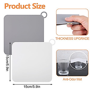 4PCS Shower Drain Cover 5.9 Inch Silicone Floor Drain Cover Silicone Floor Drain Anti-Odor Mat, Bathtub Drain Cover Silicone Kitchen Bathroom Bath Tub for Bathtub Kitchen Laundry Sink Accessories