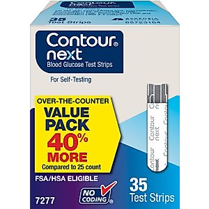 CONTOUR NEXT Blood Glucose Test Strips for Diabetes, 35 Count