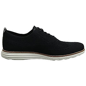 Cole Haan Men's Original Grand Knit Wing TIP II Sneaker, BLACK/IVORY, 10 M US