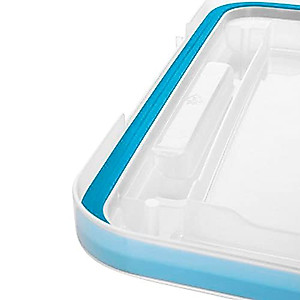Sterilite 80 Quart Clear Plastic Stackable Storage Container Box Bin with Air Tight Gasket Seal Latching Lid Long Term Organizing Solution, 8 Pack