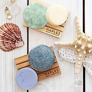 Naples Soap Company Solid Shampoo Bar for All Hair Types – Eco-Friendly, Free of Parabens, Alcohol, Pthalates – Handmade, pH Balanced, Hydrating Haircare, Lasts 50-75 Uses – Stimulating Scalp, 1.75 oz