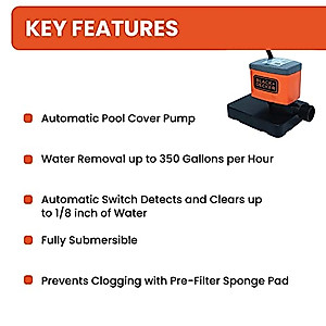 BLACK+DECKER Cover Pump, 350 GPH Automatic