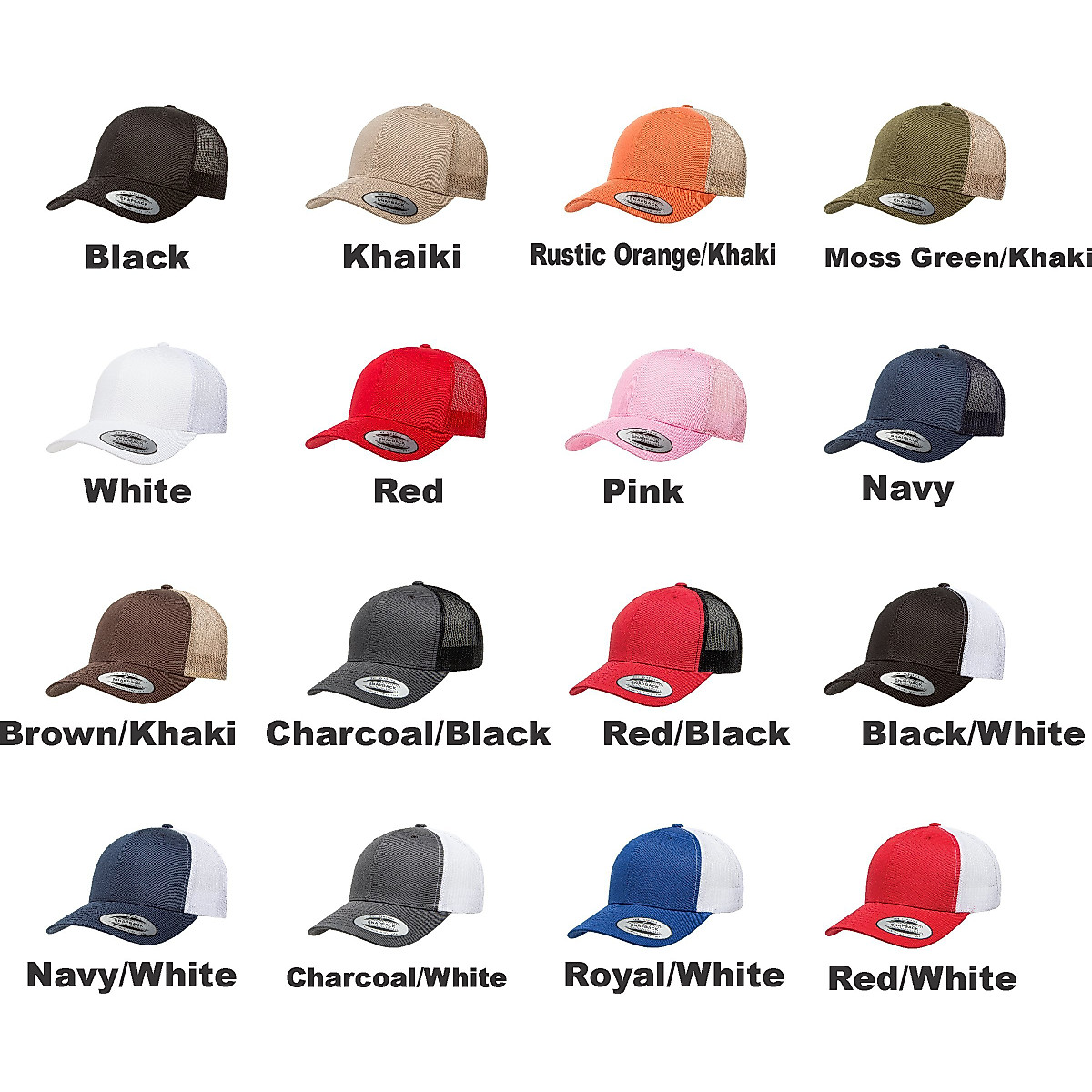 Custom Trucker Hat Yupoong 6606 Embroidered Your Own Text Curved Bill Snapback (Navy Trucker)