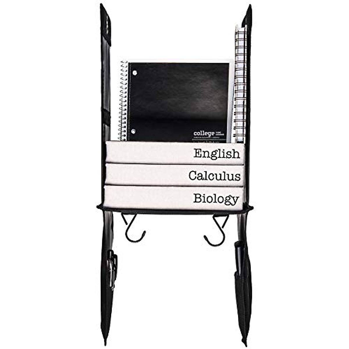 Oxel Hanging Locker Shelf Organizer with 2 Hooks and 4 Small Pockets