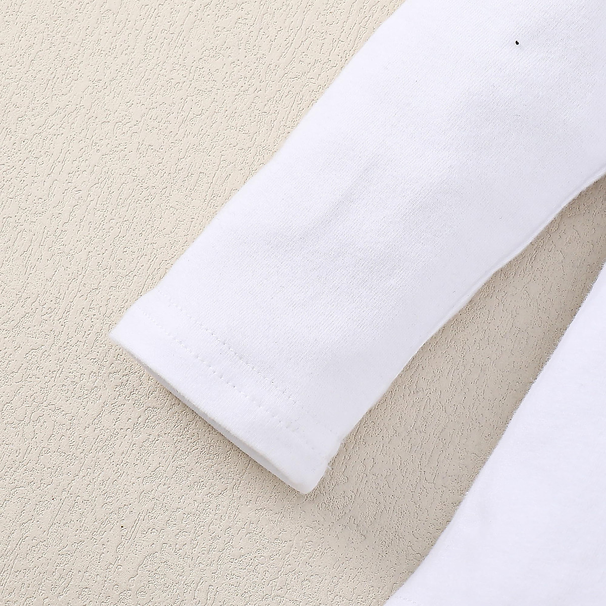 LYSMuch Toddler Baby Girls Long Sleeve Ruffle T Shirt Kids Casual Plain Solid Top Blouse T-Shirt Undershirt (White, 4-5T)