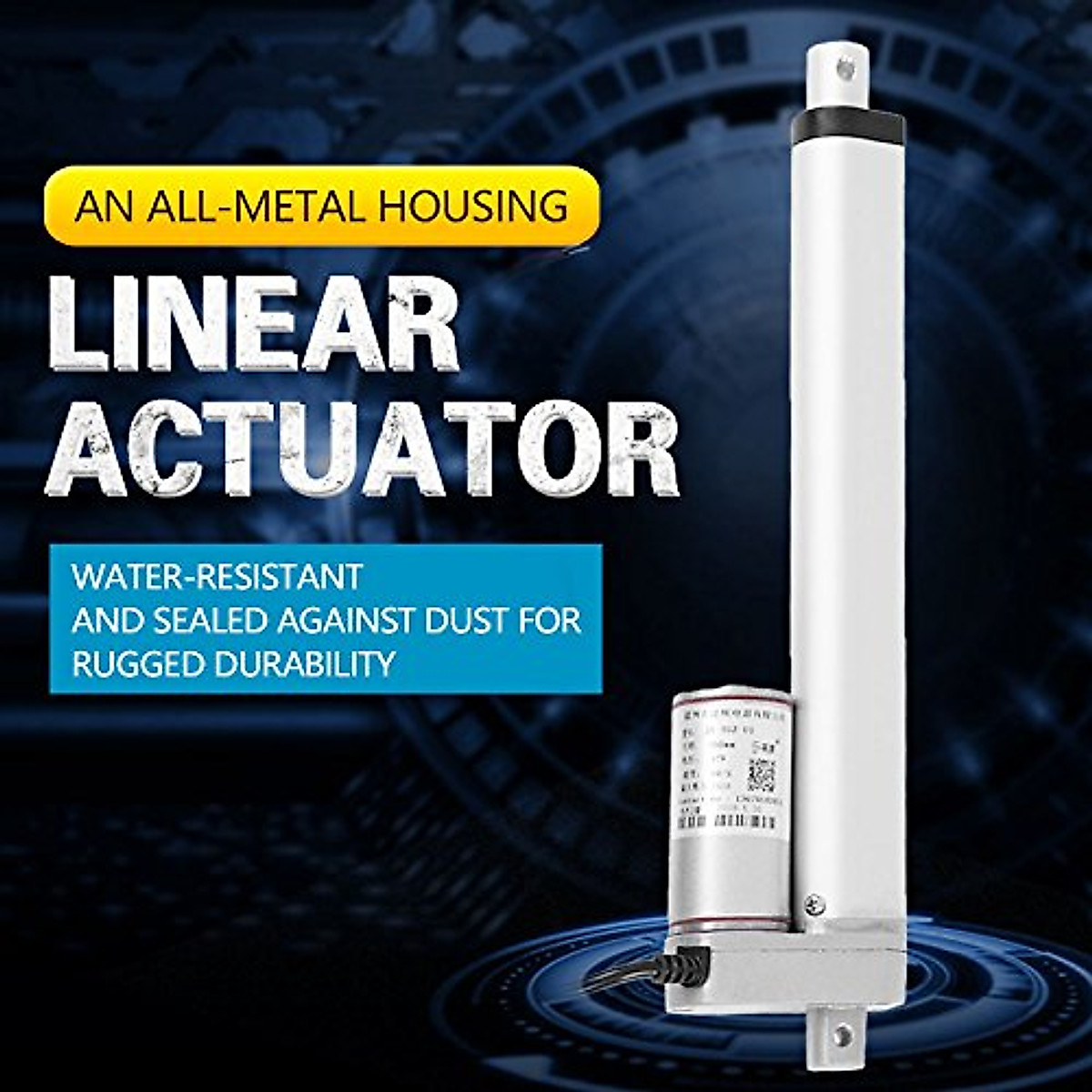 Electric Linear Actuator,DC 12V 750N Force 150-700mm Stroke Waterproof Multifunction Straight Line Actuator Motor Controller for Automotive Medical Devices etc(200mm)