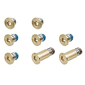 Willhom Bottom Case Screws (8 pcs) P5 Pentalobe Replacement for MacBook Retina 12" A1534 (Early 2015-Mid 2017) (Gold)
