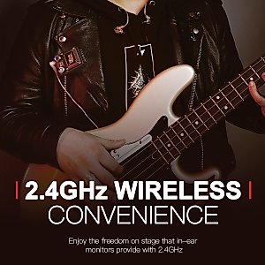 Xvive U4 Wireless in-Ear Monitor System Set with Transmitter and Receiver (One Receiver and One Transmitter)