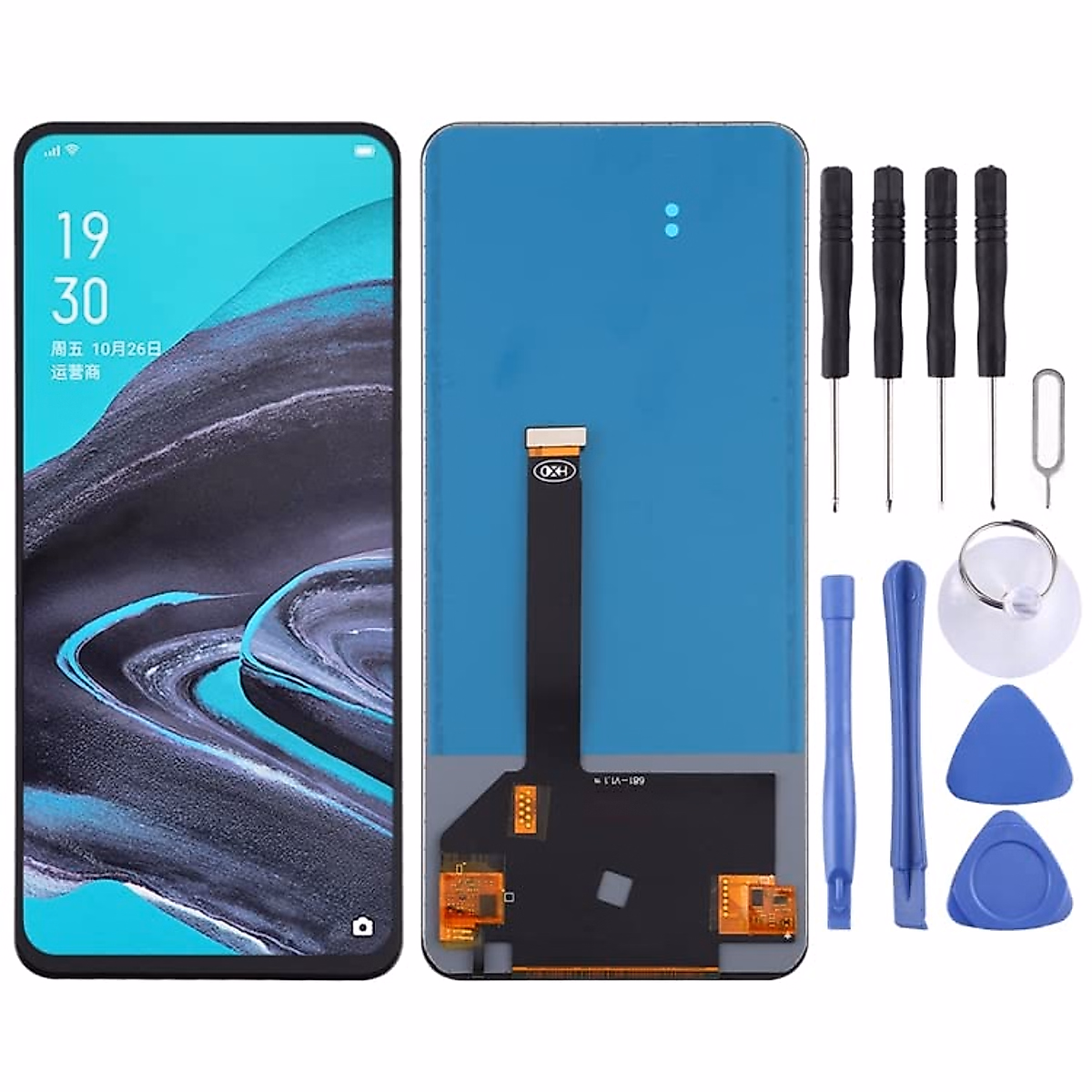CHENYAN TFT LCD Screen for Oppo Reno2 with Digitizer Full Assembly (No Fingerprint Identification)