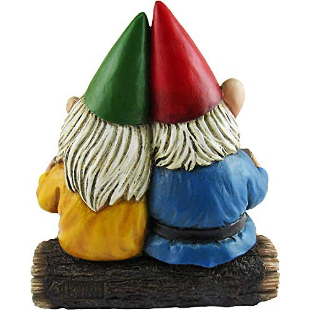 DWK - Growing Old Together - Garden Gnome Couple in Love Collectible Figurine Best Friends Lovers Romantic Statue Indoor Outdoor Garden Patio Home Décor, 5.75-inch
