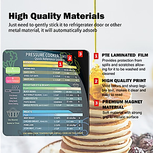 Air Fryer & Instant Pot Magnetic Cheat Sheet Set, Muulaii Air Fryer & Pressure Cooker Accessories Cook Times Chart, Instapot Accessories Quick Reference Guide, Healthy Handy Kitchen Recipe Cookbook