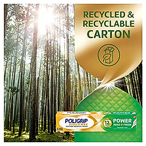 Super Poli-Grip Power Max Power Hold + Fresh Denture Cream, Premium Peppermint - 2.2 oz x 4