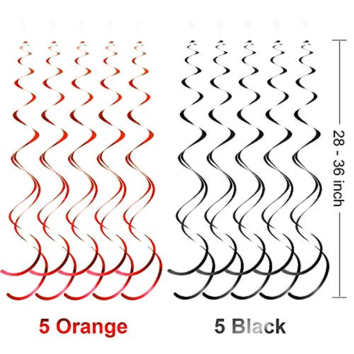 Blulu Halloween Party Hanging Swirl Decorations, Witch Bat Pumpkin and Ghost Spider Foil Swirl Ceiling Hanging Decoration for Halloween Theme Party Outdoor Indoor Decorations Supplies, 30 Pieces