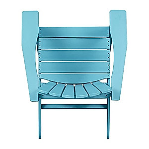 Classic Outdoor Adirondack Chair for Garden Porch Patio Deck Backyard, Weather Resistant Accent Furniture, Blue