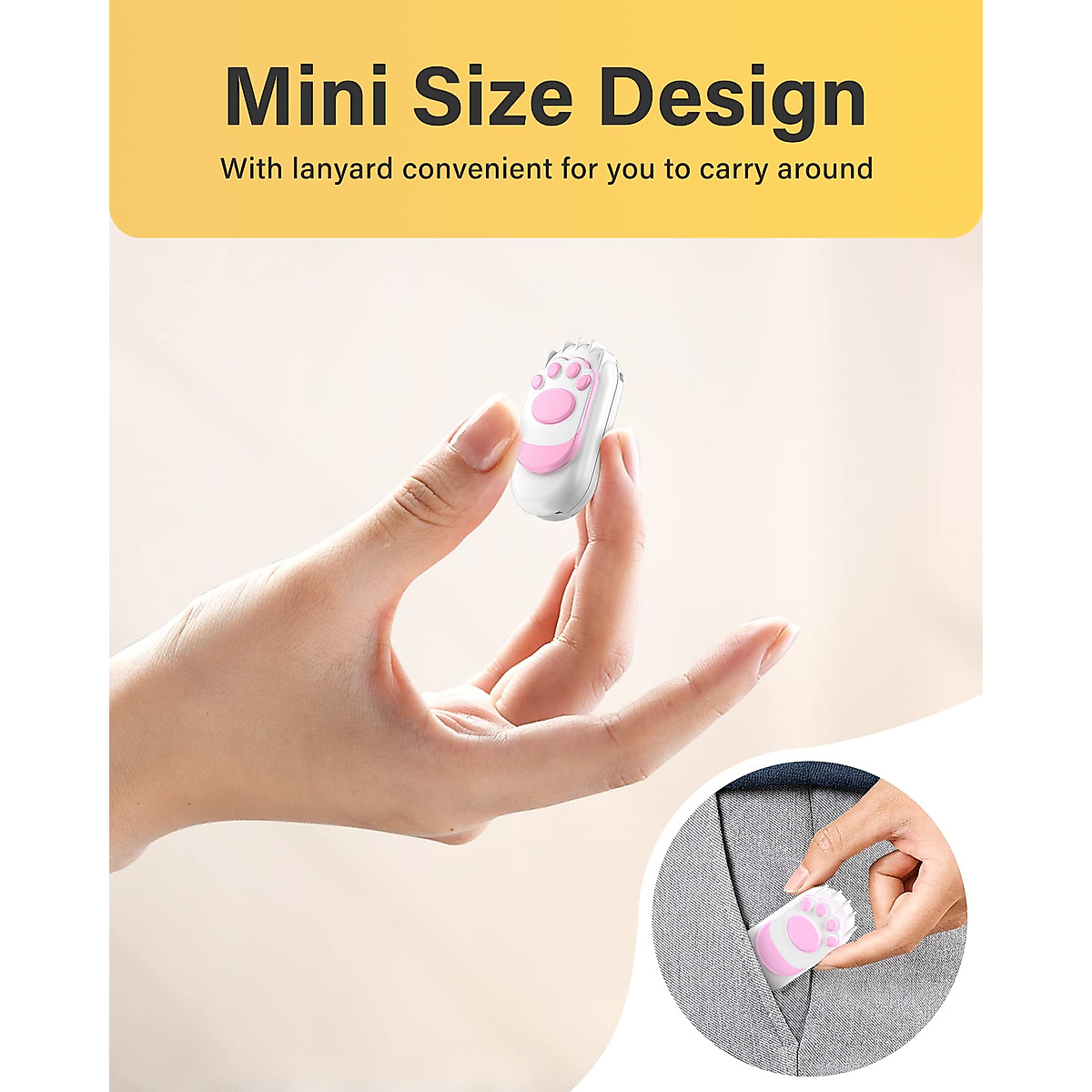 USB Flash Drive 128GB Cat Paw Pink Flash Drives Cute Mini Thumb Drive USB 2.0 Memory Stick Pendrive USB Storage Zip Drive 360°Rotation Spin Jump Drive