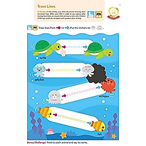 Play Smart Early Learning: Pre-k Activity Workbook : Learn Essential First Skills: Tracing, Coloring, Shapes, Cutting, Drawing, Picture Puzzles, Numbers, Letters; Go-green Activity-board