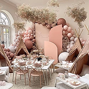 Blush Dusty Pink Balloon Garland Matte Latex Nude Pink Balloons Double-Stuffed Retro Pink Balloon Arch Kit For Party Wedding Baby Shower Graduation Birthday Decoration