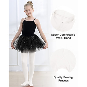 Stelle Girls Ballet Dance Students School Footed Tight (Toddler/Little Kid/Big Kid)(BP+WT+BK,6-8 Years)