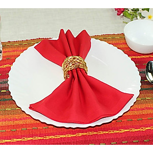 COTTON CRAFT Multicolor Cloth Napkins - Set of 24 Pure Cotton Everyday Lunch Dinner Napkin - Spring Summer Fall Holiday Birthday Party Gift - Soft Washable Absorbent Reusable Napkin - Oversized 20x20