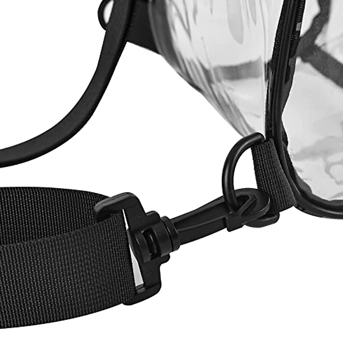 UEASE Small Clear Sling Bag for Men Women/Stadium Approved Mini Sling Backpack/Transparent Casual Chest Daypack for Concert Festival Hiking Walking Biking Travel Cycling