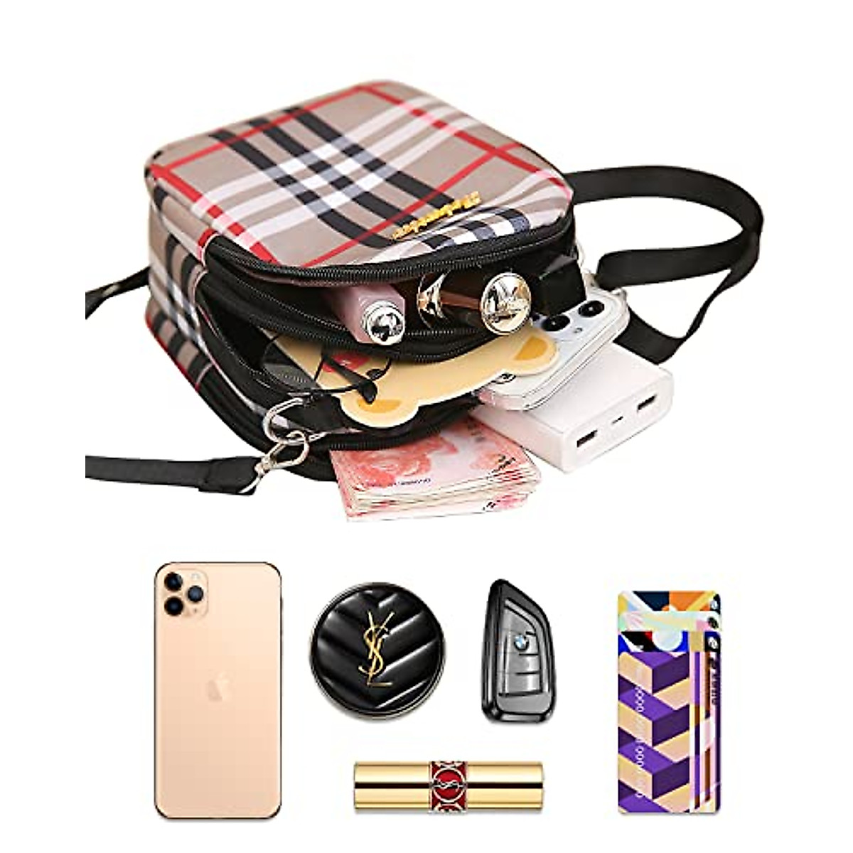 Small Crossbody Bag for Women Amazon Cell Phone Purse Designers Shoulder Bag Stylish Ladies Messenger Bags Purse and Handbags Wallet Compatible With iPhone Samsung Google (Blue)