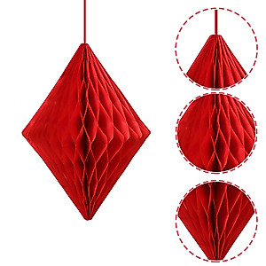 Casino Party Decoration,Poker Party Decoration,Honeycomb Paper Garland for Casino Las Vegas Themed Birthday Party,Game Night Party Ceiling Hangings Cards Bingo Poker Card Party (4)