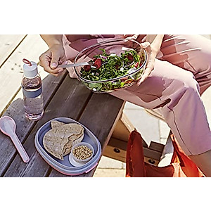 MEPAL, Duo-Salad Box with 2 Compartments for Food Storage, Plus a Detachable Mini Box, Portable, BPA Free, Nordic White, Holds 1900ml|64.2oz, 1 Count