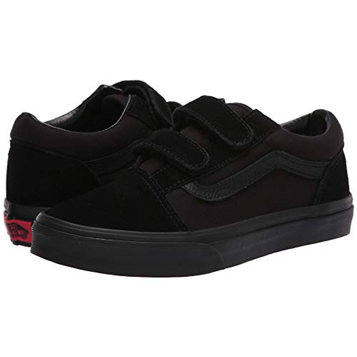 Vans Old Skool V Junior/Big Kids Shoes Sneakers Boys/Girls (Black/Black, 6, Numeric_6)