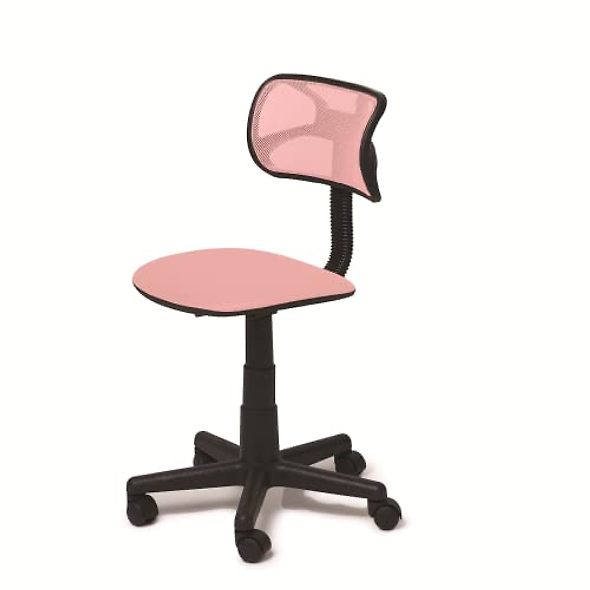 Urban Shop Swivel Mesh Desk Chair, Blush 21D x 21W x 34H in