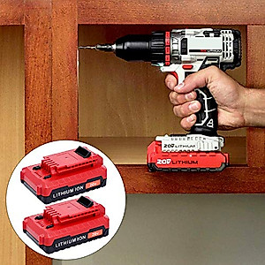 Lasica 2Pack Compatible with Porter Cable 3.0Ah 20V Battery, Replacement for Porter-Cable 20-Volt Battery PCC681L PCCK6118 PCCK647LB PCC685LP PCC682L PCC680L 20Volt MAX Cordless Tool Battery Packs