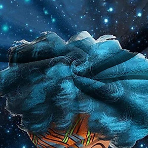 African American Women with Blue Hair Absorbent Hand Towel Soft Polyester Face Towel Multi Purpose Towels for Bathroom, Hotel, Gym and Spa 15.7X 27.5 Inch