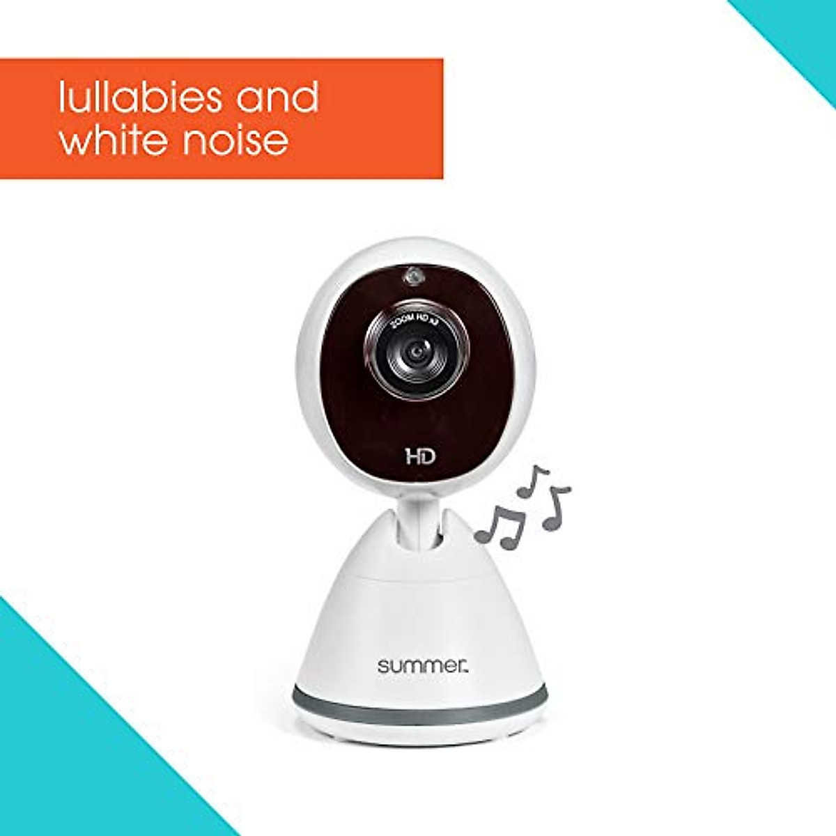 Summer Pure HD 4.5” Color Video Baby Monitor – 3-Level Digital Zoom Baby Monitor with 12x More Pixels – Features Digital Image Steering, Night Vision, Lullabies, White Noise, Temp Display, and More