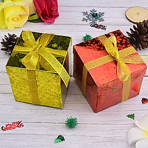 Hapeper 4 Rolls 3/5 Inch Metallic Glitter Ribbons for Gift Wrapping Crafts Birthday Wedding Pary Decoration , 100 Yards in Total (Golden)