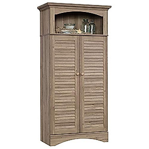 Sauder Harbor View Storage Cabinet, Salt Oak finish