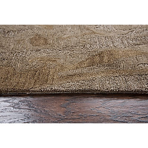 Rizzy Home | FA176B | Fifth Avenue Collection | Wool Area Rug | 8' x 10' | Brown/Gray/Rust/Blue Damask