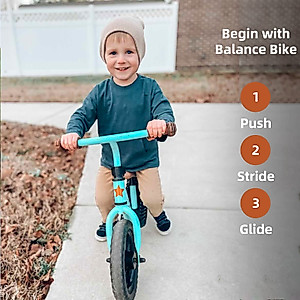 JOYSTAR 10 Inch Toddler Balance Bike 2 Year Old Push Bicycle with Footrest 10" Glider Bikes No Pedal Bicycle Training Bikes Baby Birthday Gifts for 2-4 Girls Green