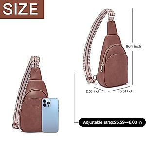 Small CrossBody Bags for Women Trendy Sling Bag Waist Pack, Fanny Pack,Waist Packs with Guitar Strap,Women's Chest Bag
