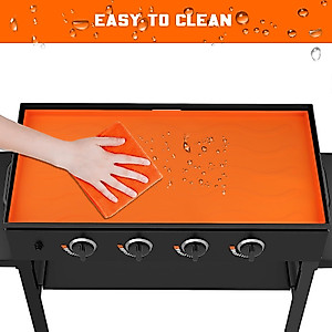 Silicone Griddle Mat for Blackstone 28 inch Heavy Duty Grill Cover Food-Grade Silicone Protective Cover All Season Cooking Blackstone Protector Protect from Dirt and Rust