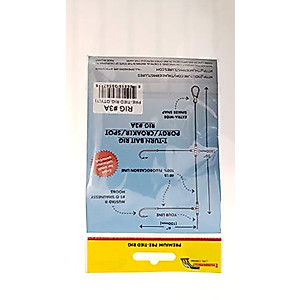 Thundermist Lure Company #3A Saltwater Porgy/Snapper/Croaker/Sea Trout/Tautog/Spot/High-Low Rig T-Turn Bait Rig, Clear