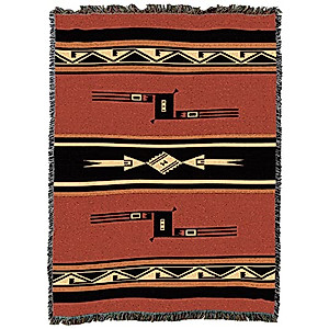 Pure Country Weavers Mesquite Earth Blanket - Southwest Native American Inspired - Gift Tapestry Throw Woven from Cotton - Made in The USA (72x54)
