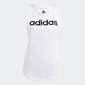 adidas womens Linear Tank White/Black Large