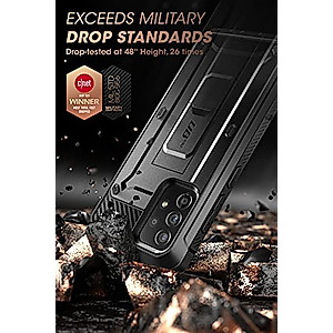 SUPCASE Unicorn Beetle Pro Series Designed for Samsung Galaxy A52 4G/5G (2021) Case, Full-Body Rugged Holster & Kickstand Case with Built-in Screen Protector for Galaxy A52s (Black)