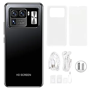 Smartphone, HD Screen Unlocked Mobile Phones, 6.1 Inch 4GB 64GB Cell Phone, 1080x1920 800W 3200W Camera Support Bluetooth GPS Microphone FM Radio(Matte Black)