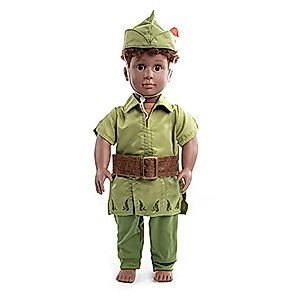 Little Adventures Boys Doll Clothes Costumes (Peter Pan) - Doll Not Included - Machine Washable Child Pretend Play and Party Doll Clothes