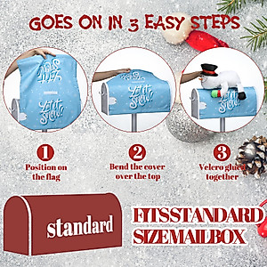 Huwena Christmas Winter Magnetic Mailbox Cover, Mailbox Wraps Post Letter Box Cover Mailbox Covers Outdoor Home Garden Decor Standard Size 22 x 18.5 Inches (Snowman)