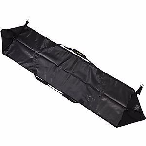 BRUBAKER XC Touring Cross-Country Ski Bag for 1 Pair of Skis and 1 Pair of Poles - Black/Neon Yellow - 76 7/8 Inches / 195 Cm